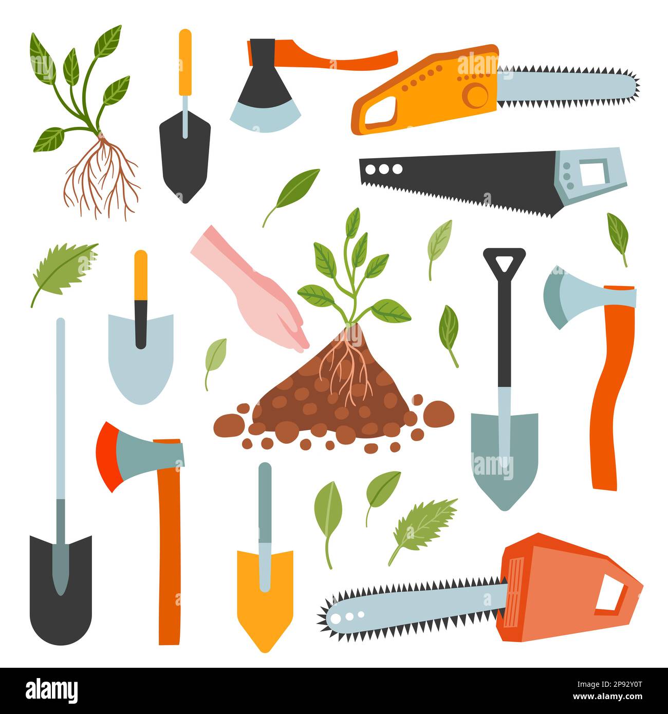 Vector gardening tools set Stock Vector Image & Art - Alamy