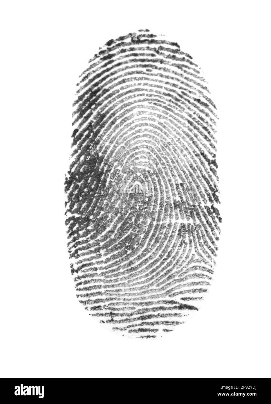 Black fingerprint made with ink on white background Stock Photo - Alamy