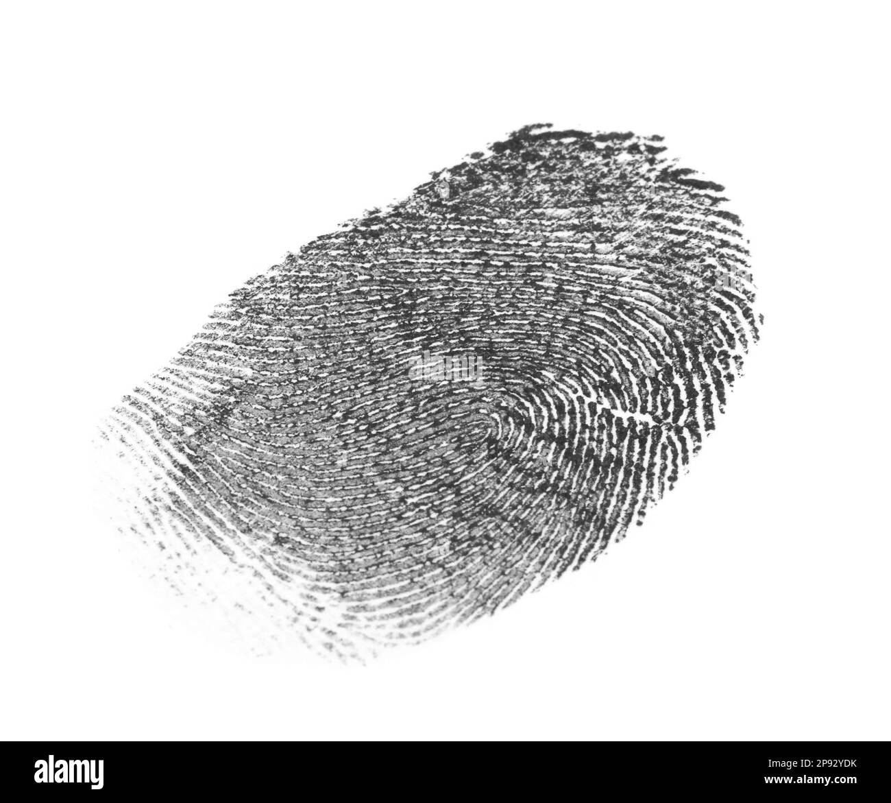 Black fingerprint made with ink on white background Stock Photo - Alamy
