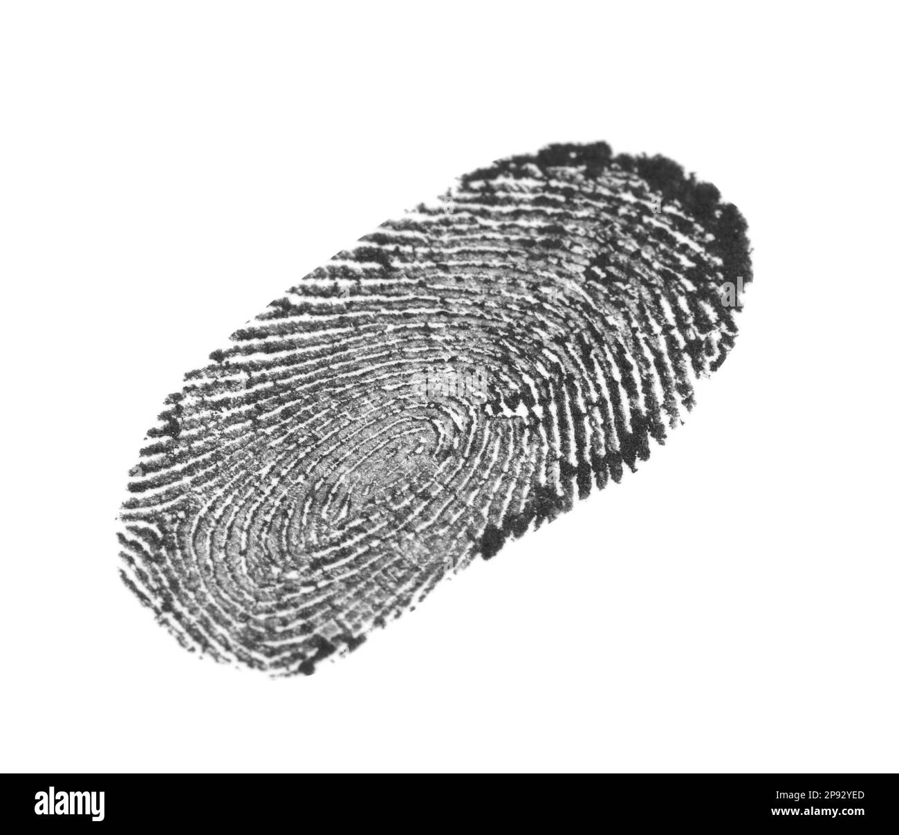 Black fingerprint made with ink on white background Stock Photo - Alamy