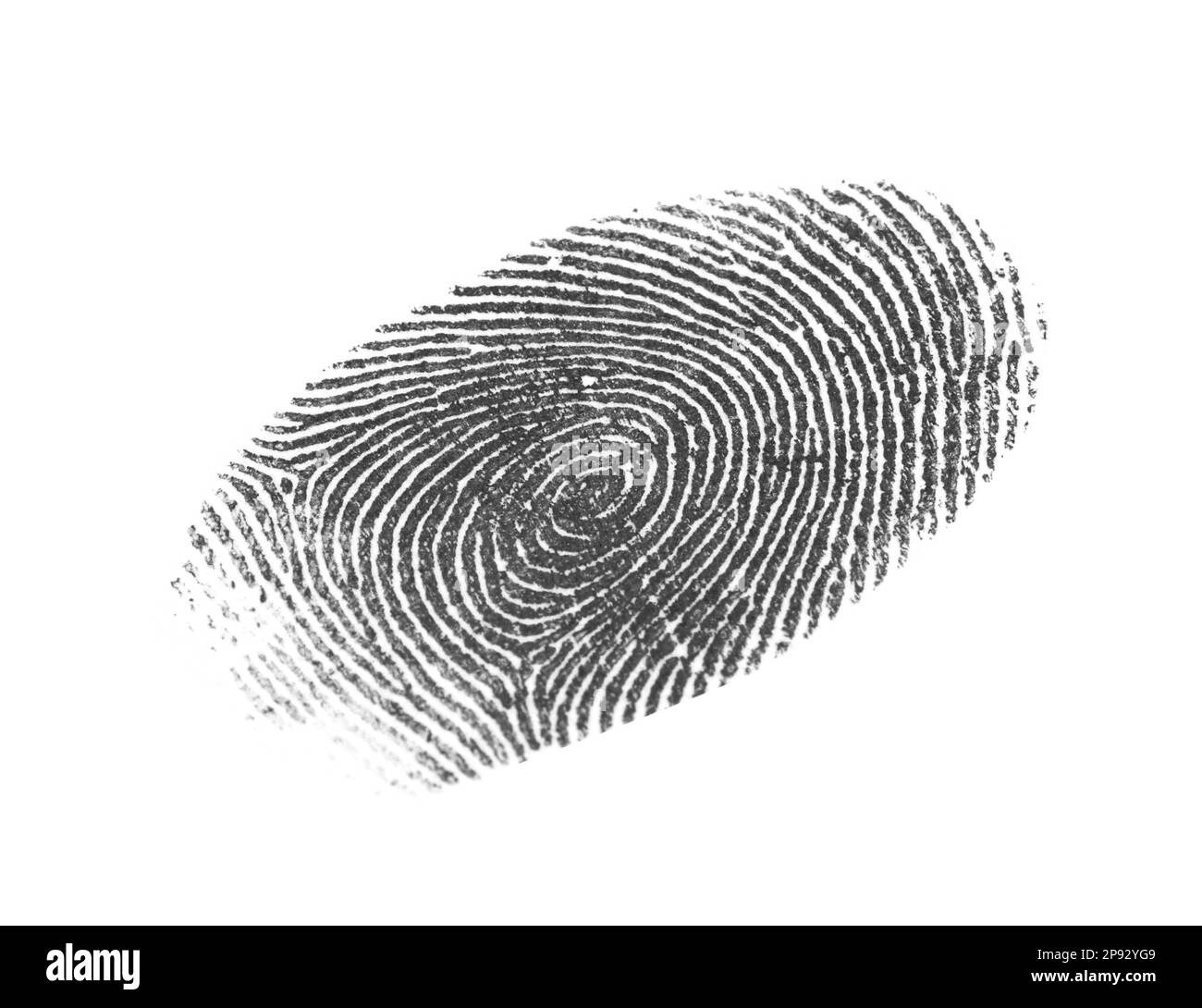 Black fingerprint made with ink on white background Stock Photo - Alamy