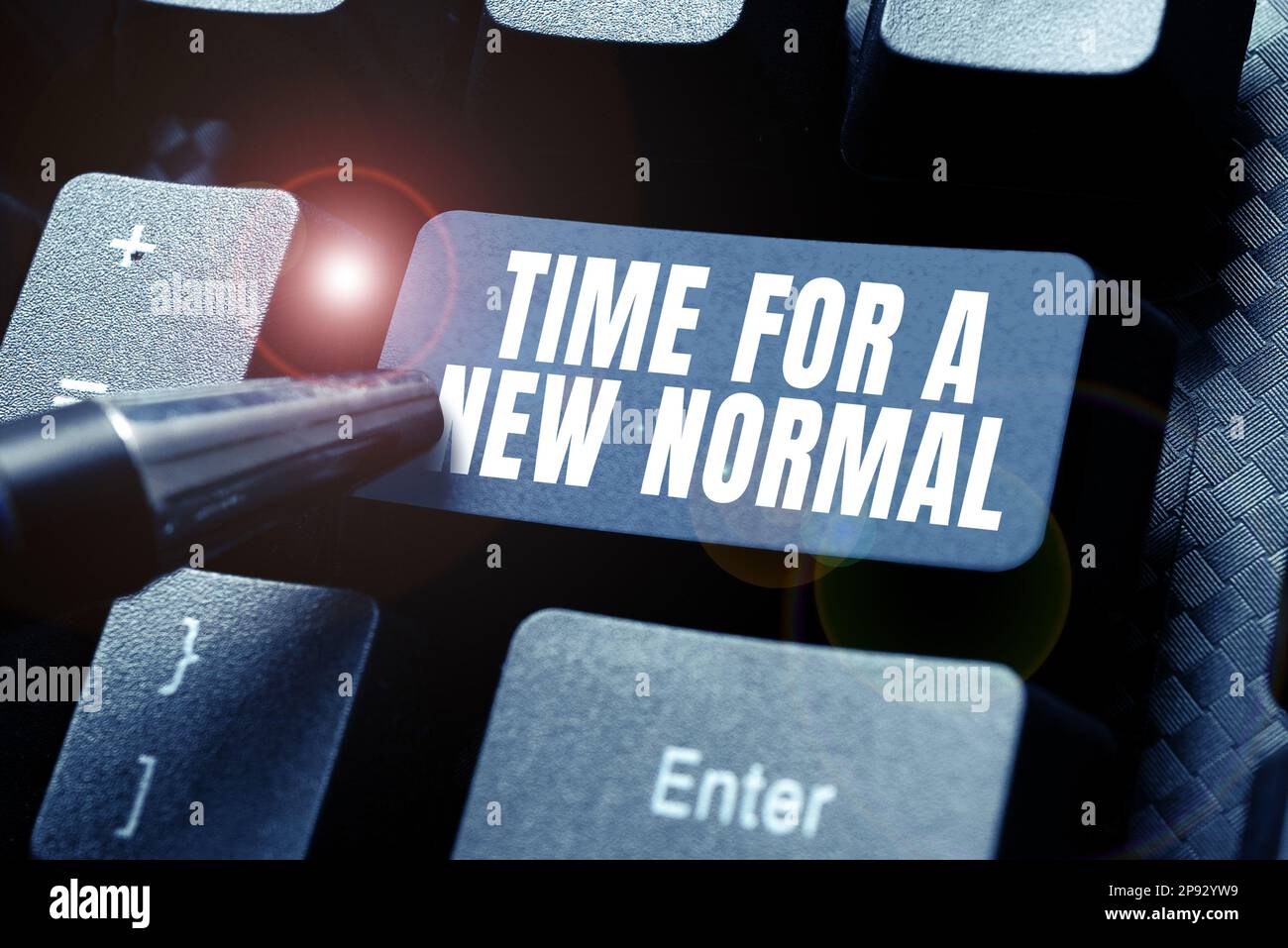 Hand writing sign Time For A New Normal. Business showcase Make a big ...
