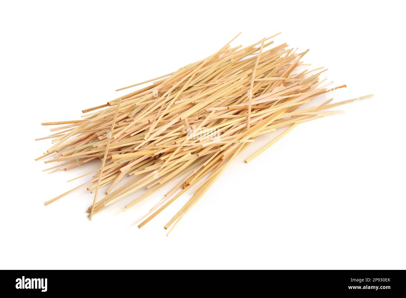 Dried hay on white Cut Out Stock Images & Pictures - Alamy