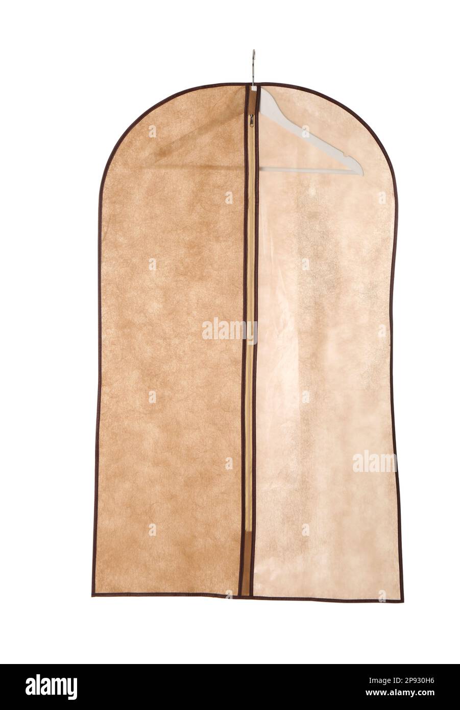Empty garment bag for clothes isolated on white Stock Photo - Alamy