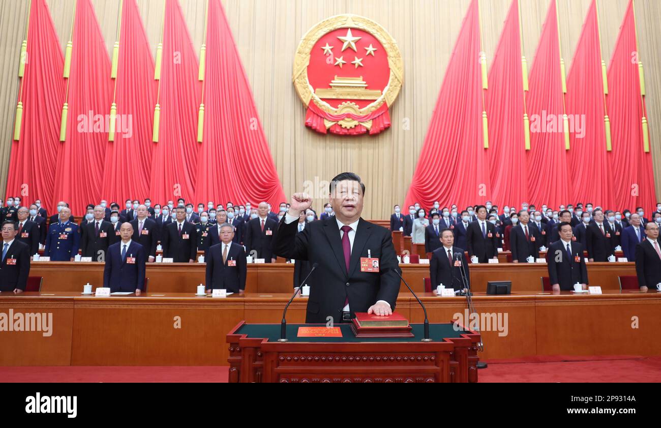 Beijing, China. 10th Mar, 2023. Xi Jinping, newly elected president of ...