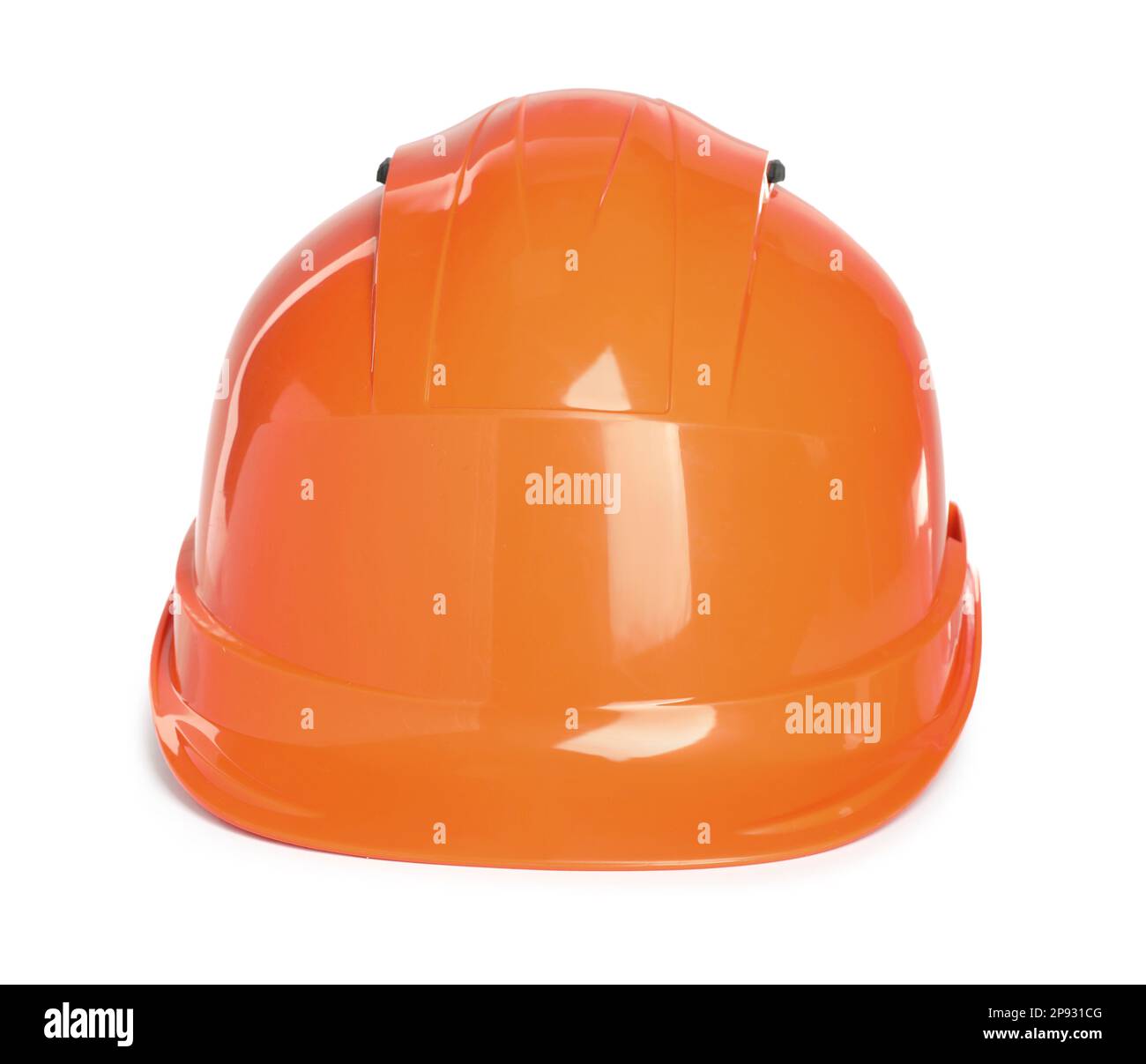 Orange hard hat isolated on white. Safety equipment Stock Photo - Alamy