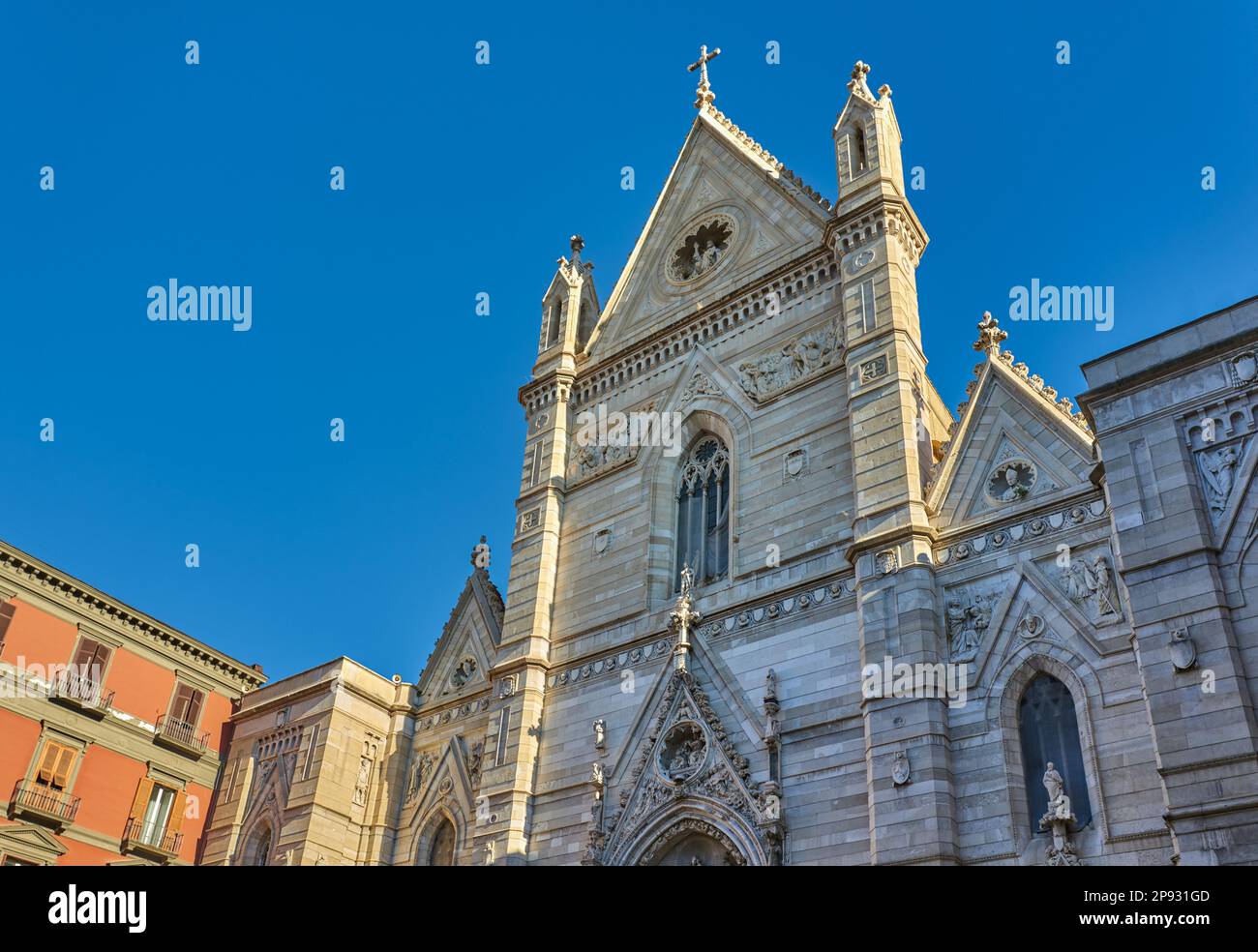 Naples, Italy - March 28,2019: The cathedral of Santa Maria Assunta ...