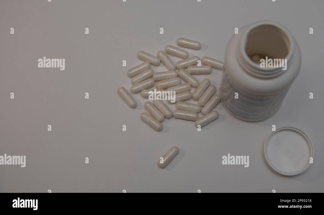 Minimal medical concept. Flat lay, top view, copy space Stock Photo - Alamy