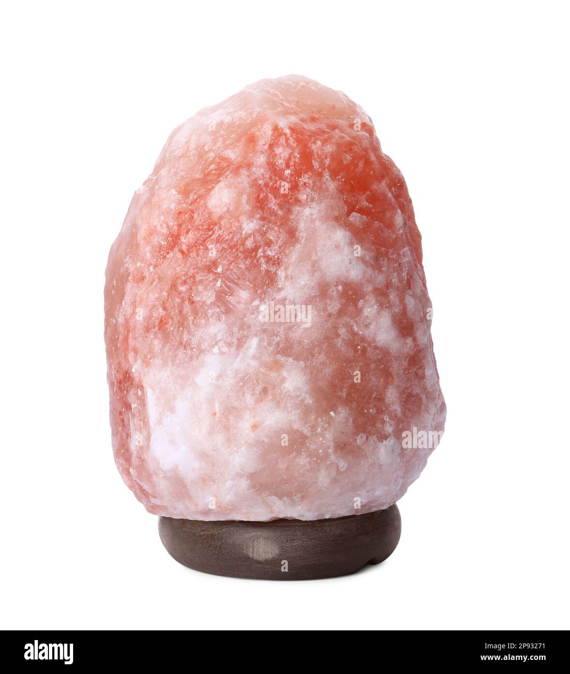 Pink Himalayan salt lamp isolated on white Stock Photo - Alamy
