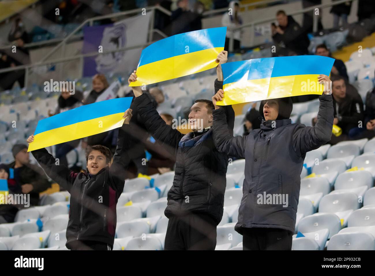 Odessa, Ukraine - Nov. 2021: Ukrainian football fans in stands of ...