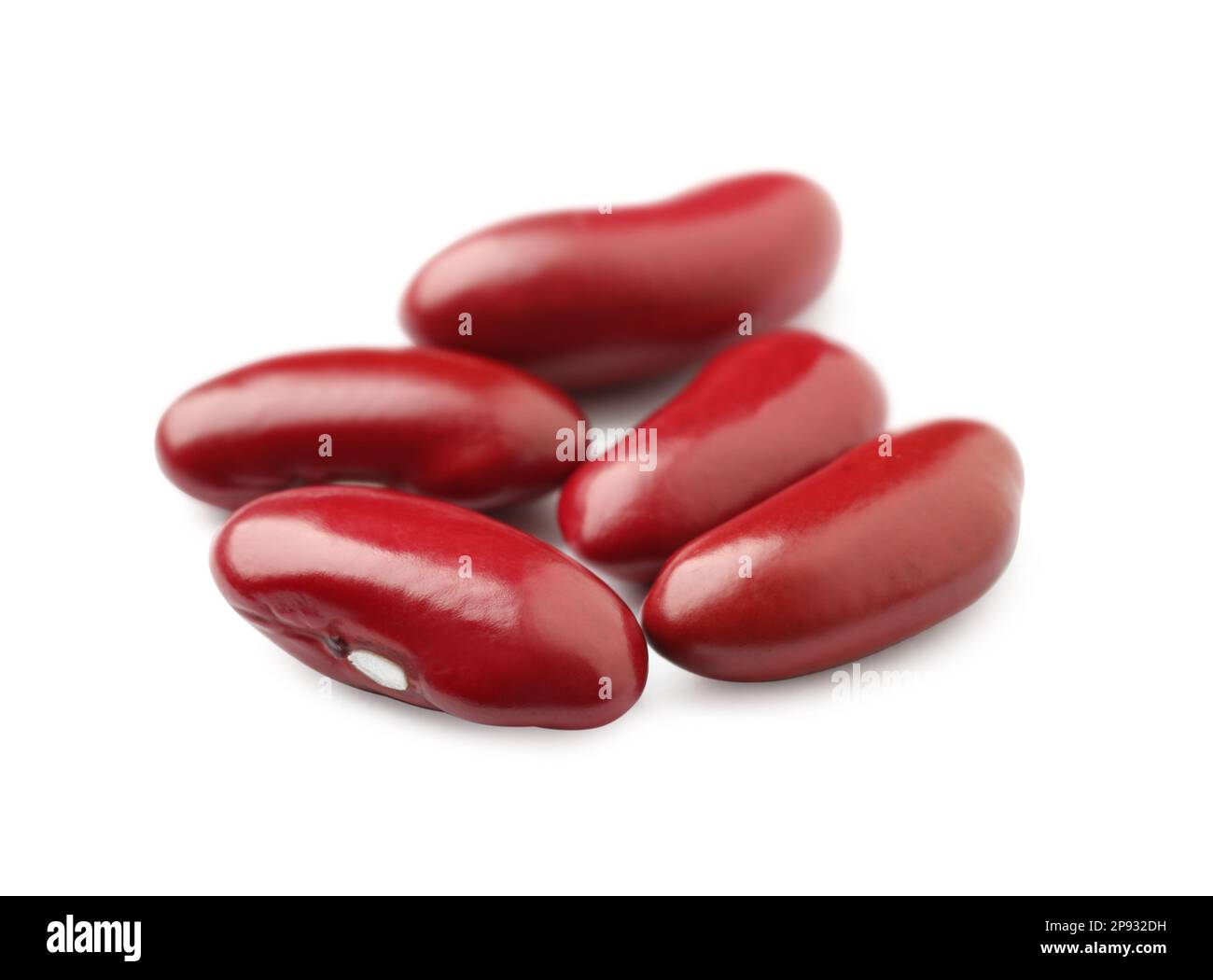 Raw red kidney beans isolated on white Stock Photo - Alamy