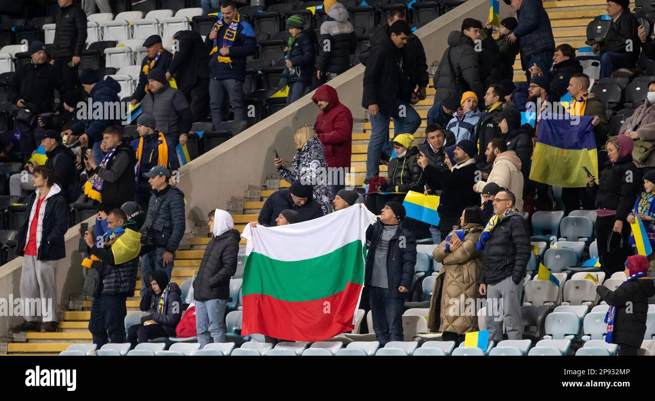 Odessa, Ukraine - Nov. 2021: Ukrainian football fans in stands of ...