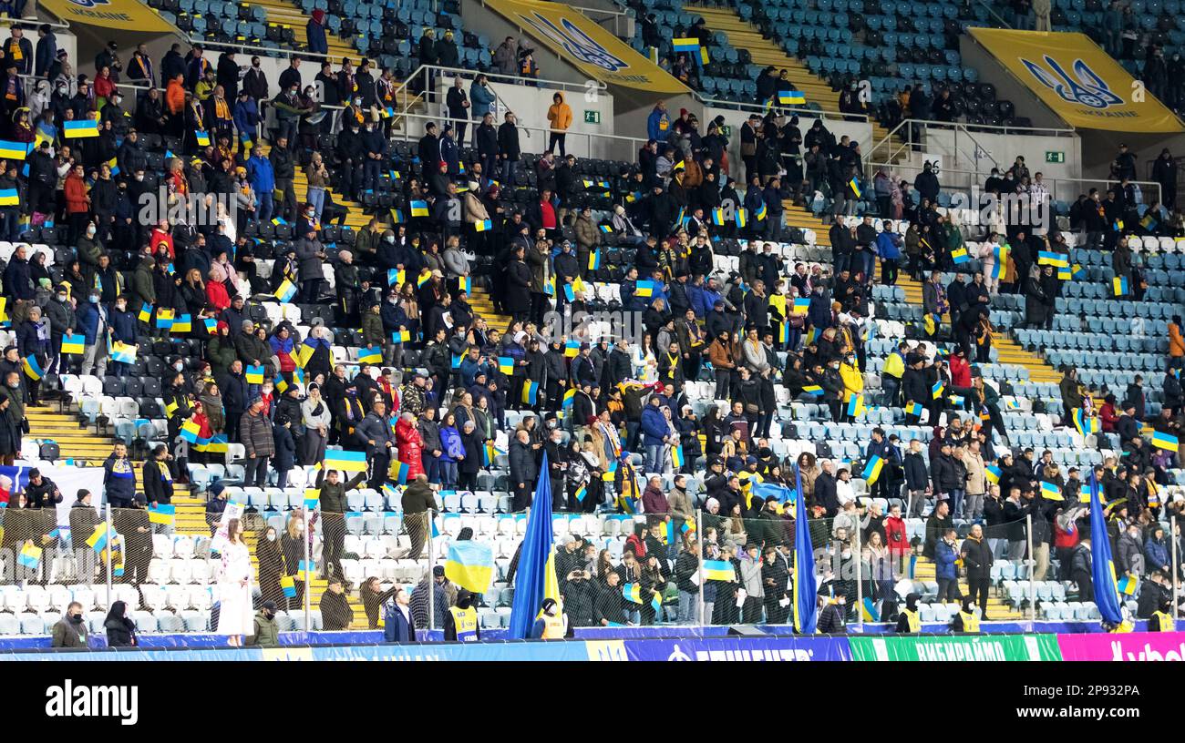 Odessa, Ukraine - Nov. 2021: Ukrainian football fans in stands of ...