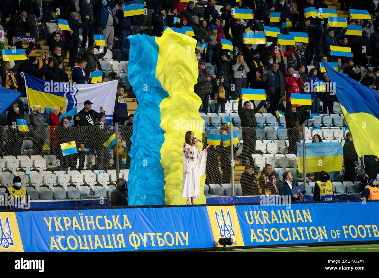 Odessa, Ukraine - Nov. 2021: Ukrainian football fans in stands of ...