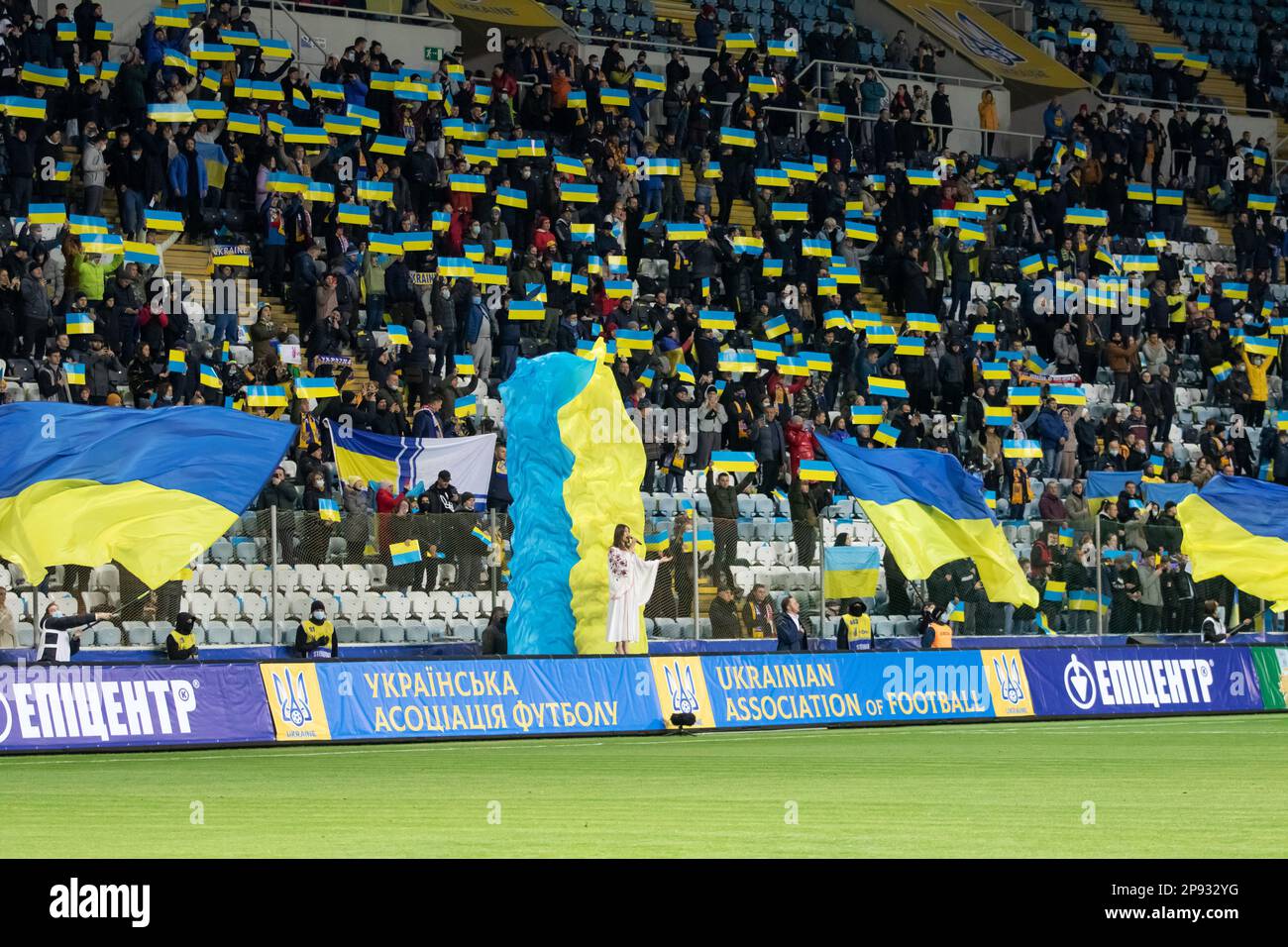 Odessa, Ukraine - Nov. 2021: Ukrainian football fans in stands of ...