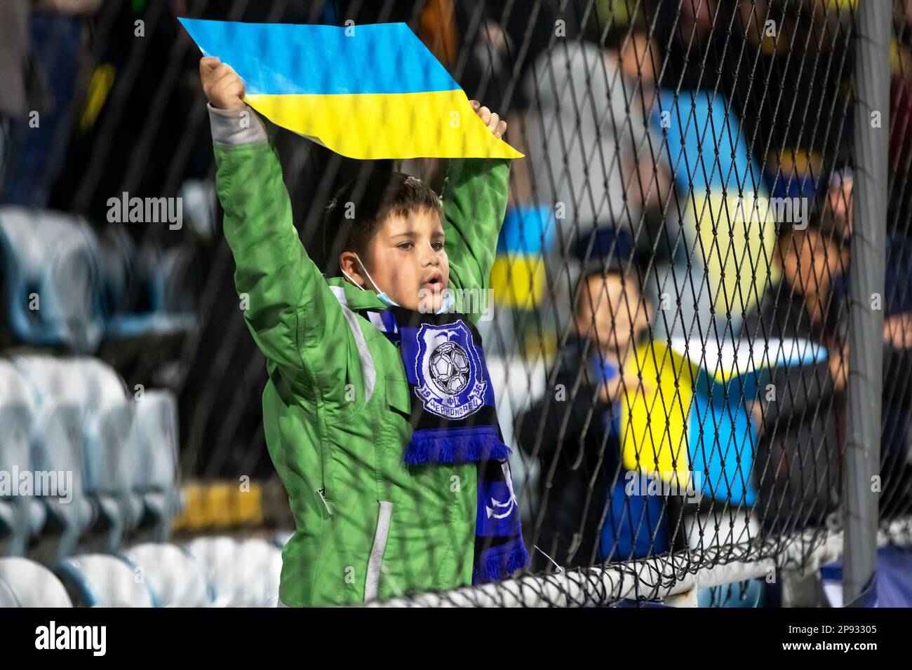Odessa, Ukraine - Nov. 2021: Ukrainian football fans in stands of ...