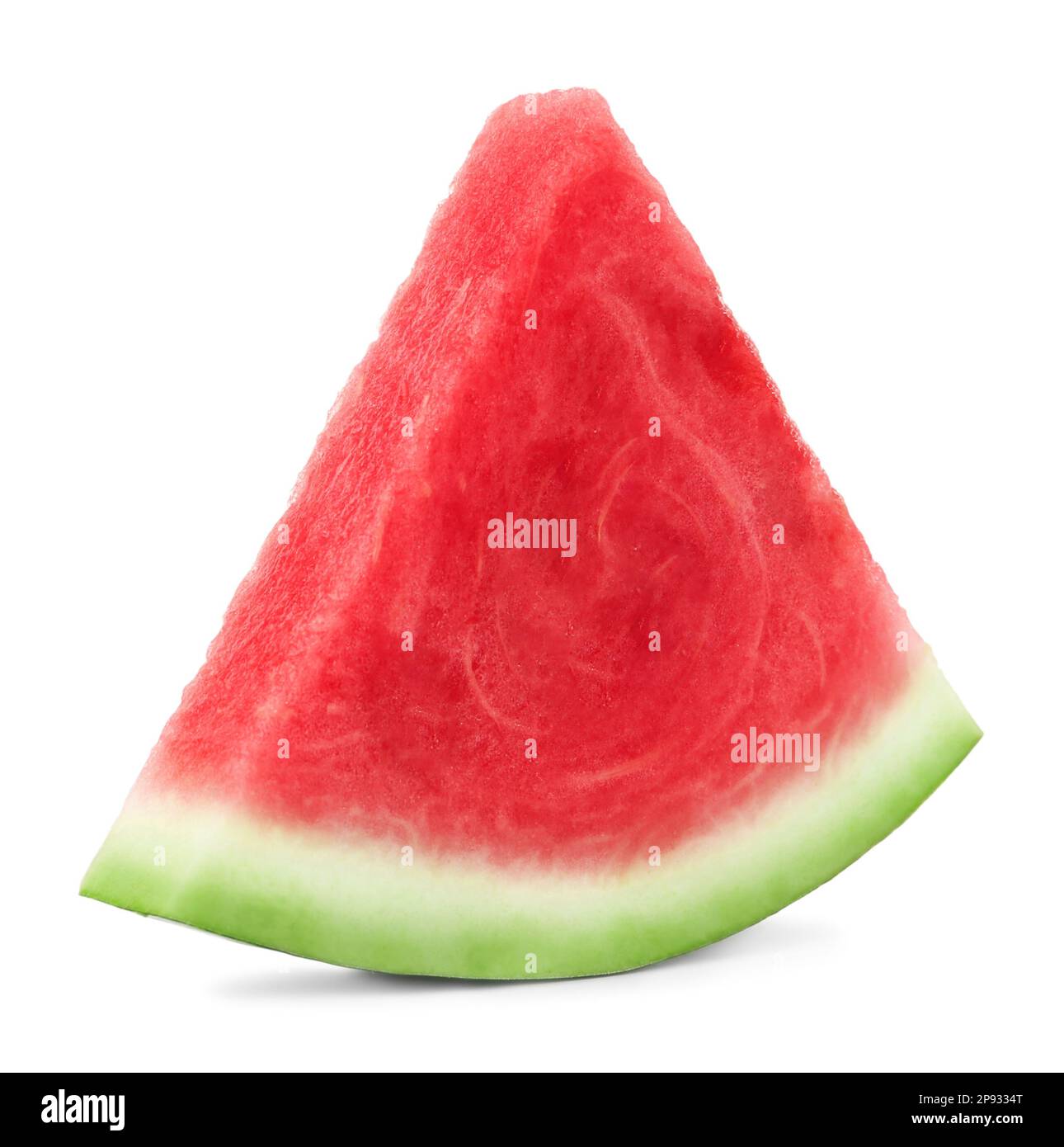 Slice of delicious ripe seedless watermelon isolated on white Stock ...
