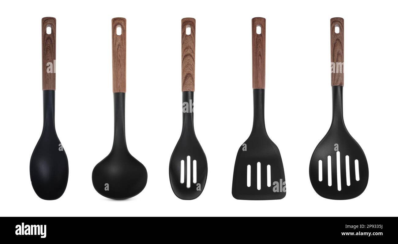 Set of kitchen tools on white background. Banner design Stock Photo - Alamy
