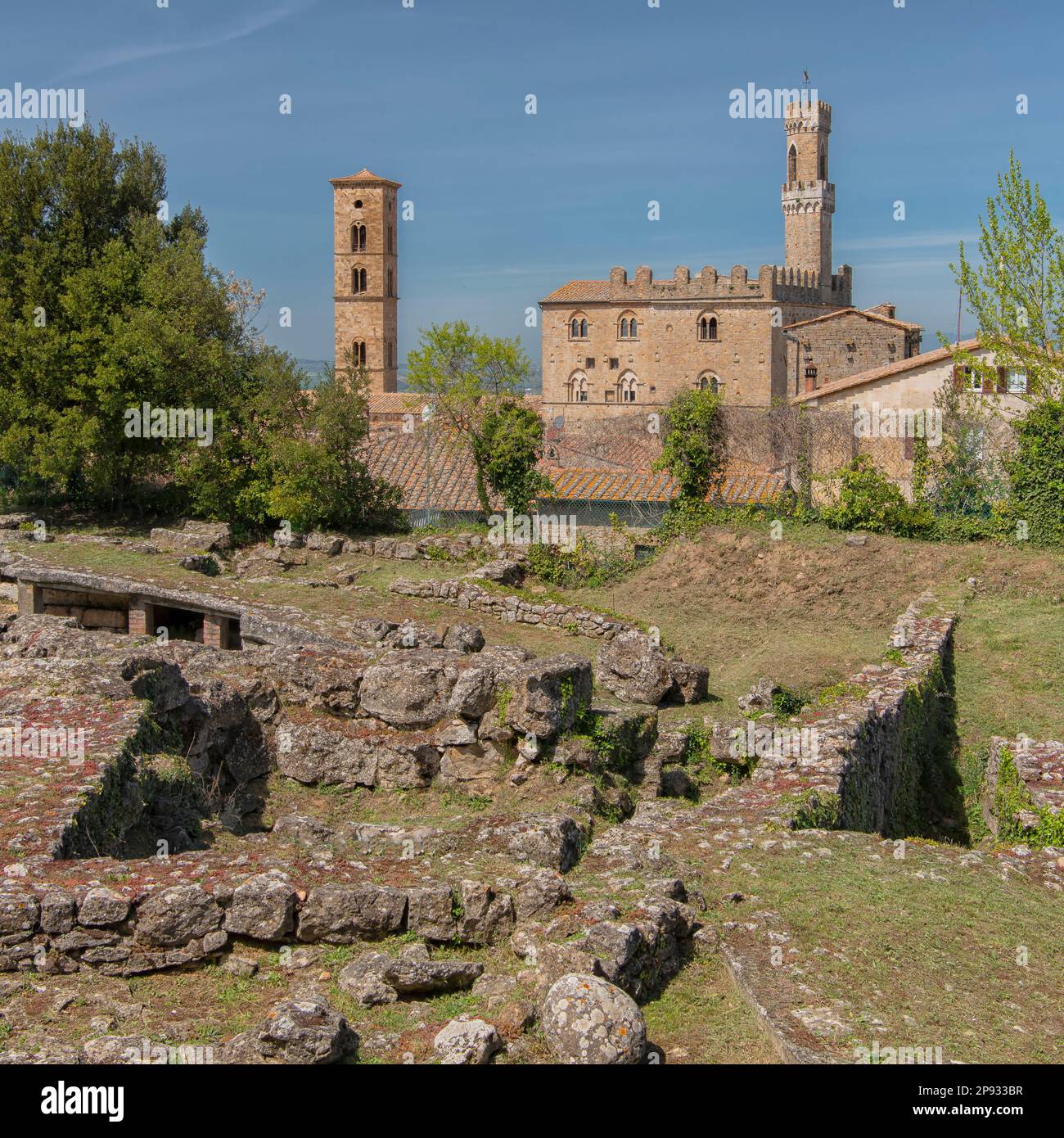 Etruscan Acropolis in Volterra, Italy Stock Photo - Alamy