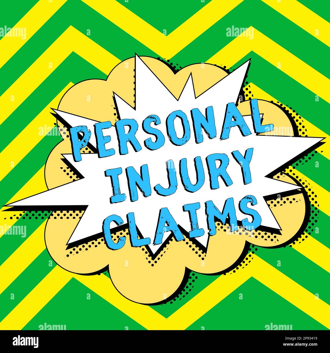 Sign displaying Personal Injury Claims. Internet Concept being hurt or ...