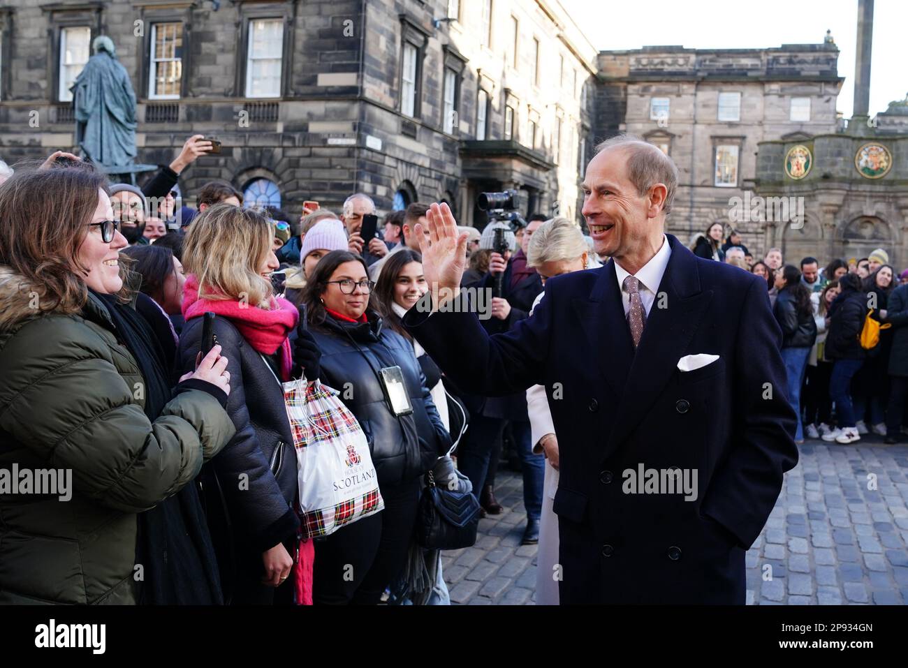 The new Duke of Edinburgh meets members of the public as he attends a ...