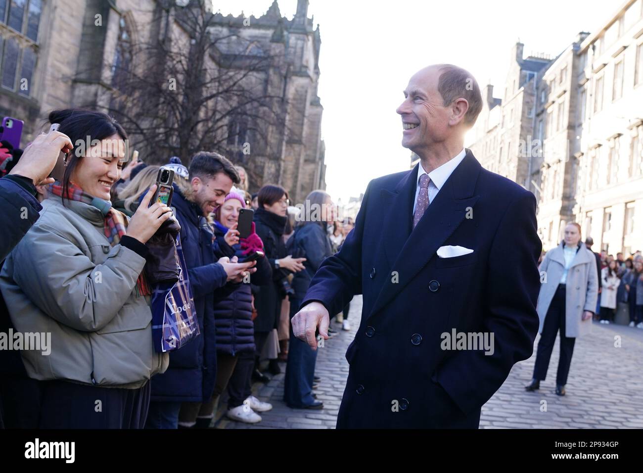 The new Duke of Edinburgh meets members of the public as he attends a ...