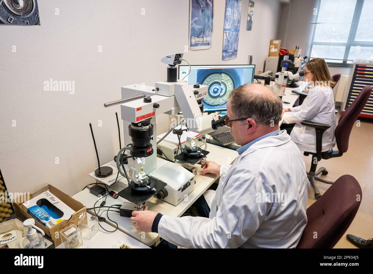 A Ballistics Laboratory Pictured During A Visit To The New Building For a-ballistics-laboratory-pictured-during-a-visit-to-the-new-building-for