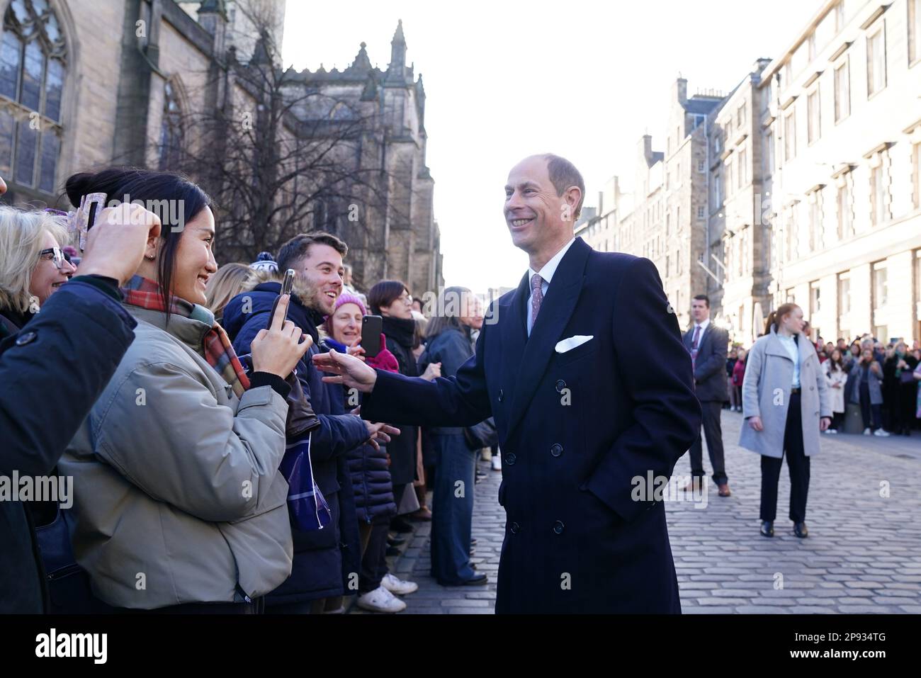 The new Duke of Edinburgh meets members of the public as he attends a ...
