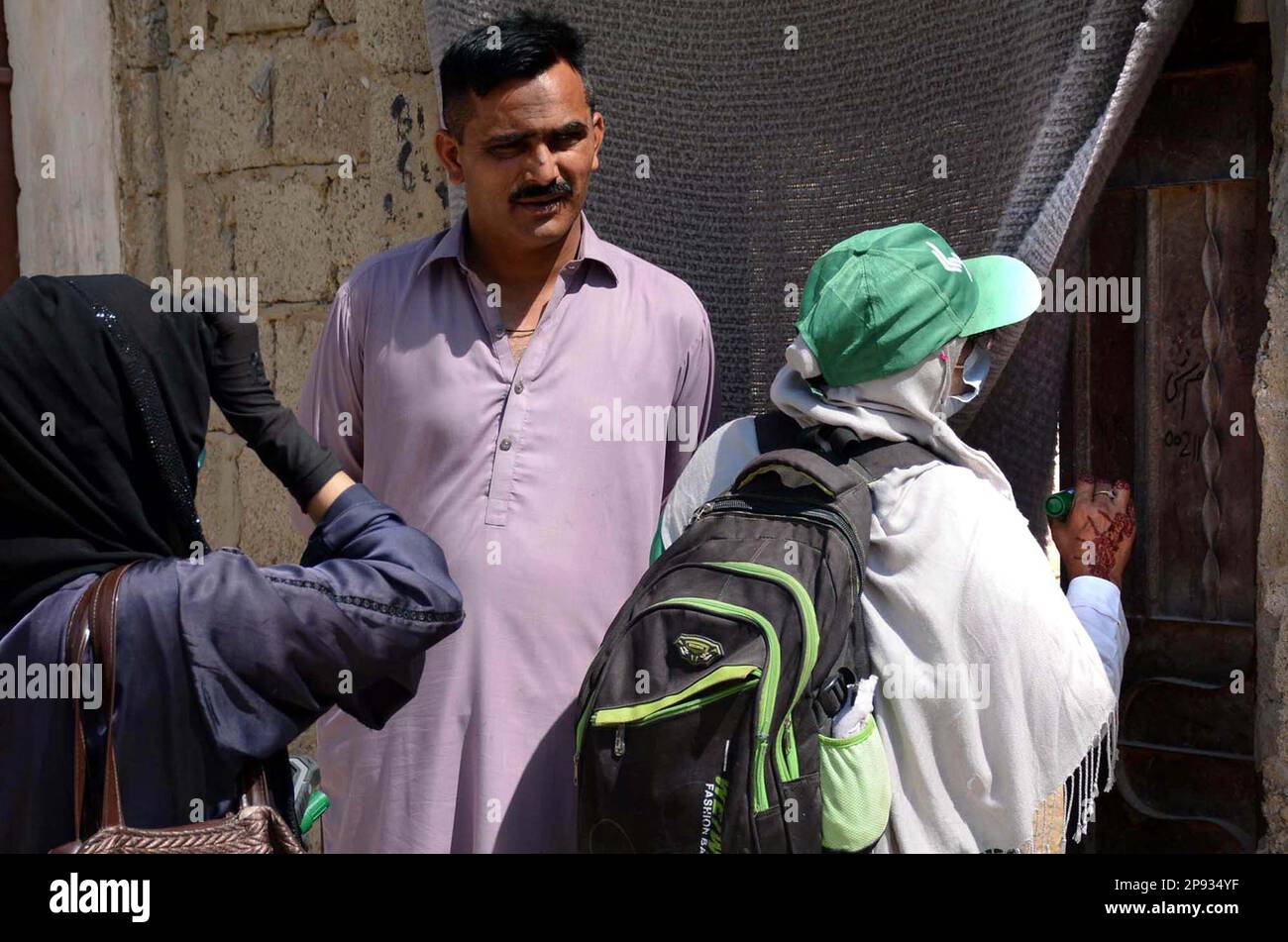 Workers of the population Census busy in their work during the first ...