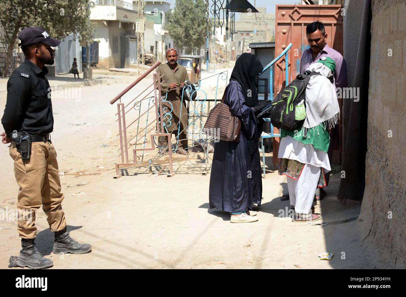 Workers of the population Census busy in their work during the first phase of Digital 7th ...