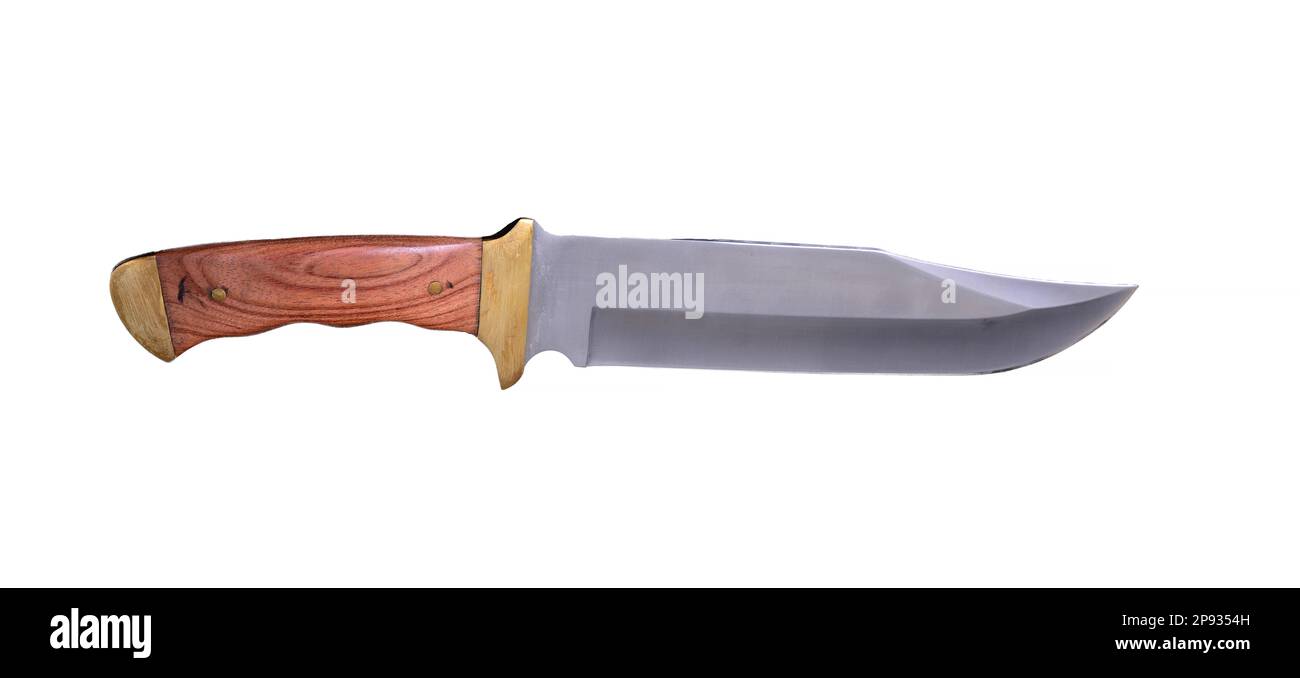 Very large bowie knife isolated over white Stock Photo - Alamy