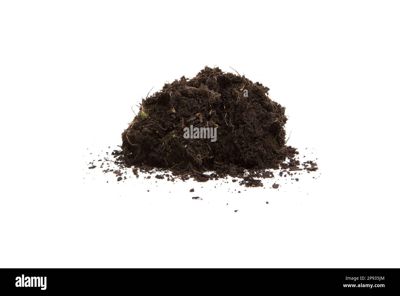 Humus pile of earth against white background Stock Photo - Alamy