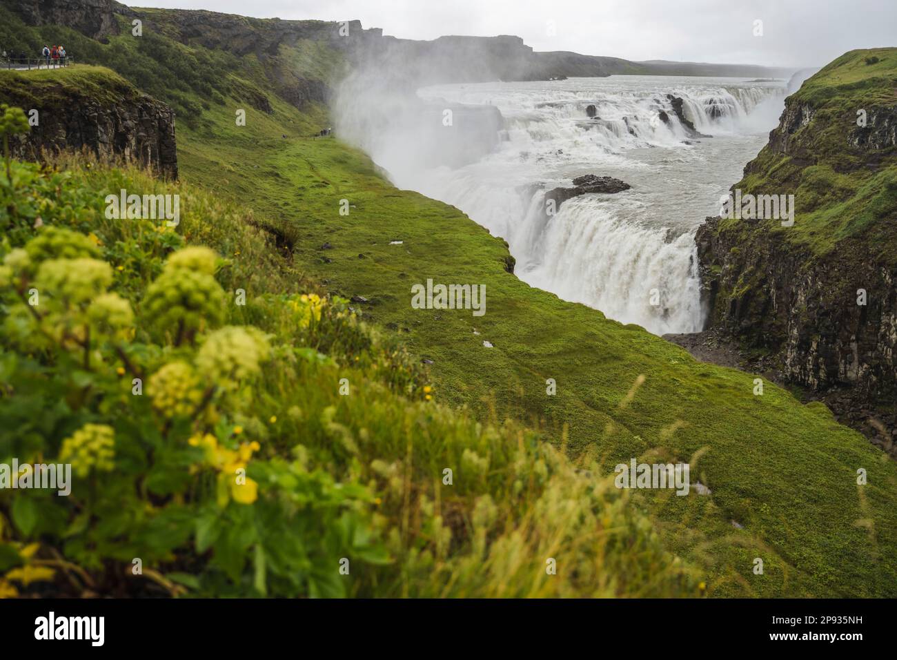 Gullfoss also known as Golden Falls, waterfall in Iceland Stock Photo ...