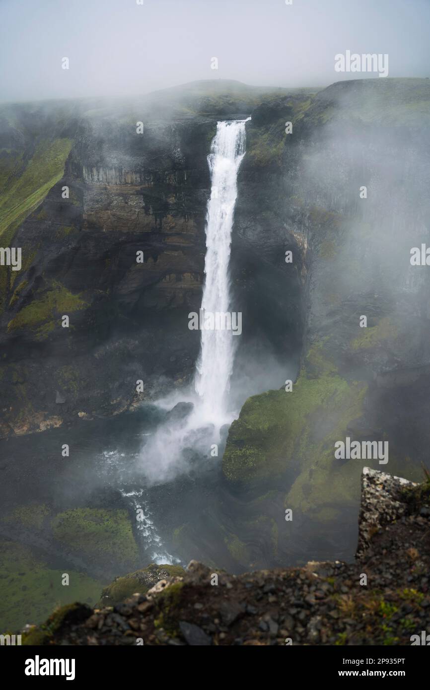 Haifoss waterfall in Iceland - one of the highest waterfall in Iceland ...
