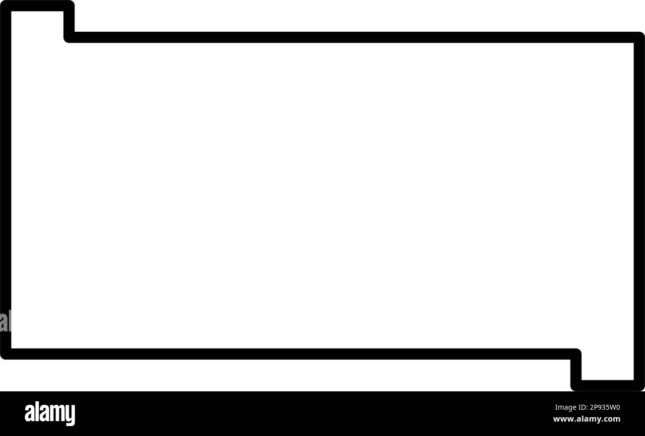 Rectangle frame shape icon, decorative vintage border doodle element ...