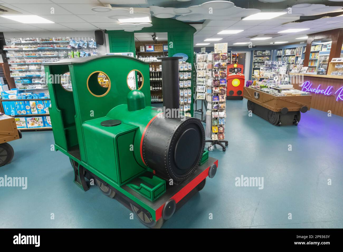 England, Sussex, Bluebell Railway, Sheffield Park Station, Gift Shop ...