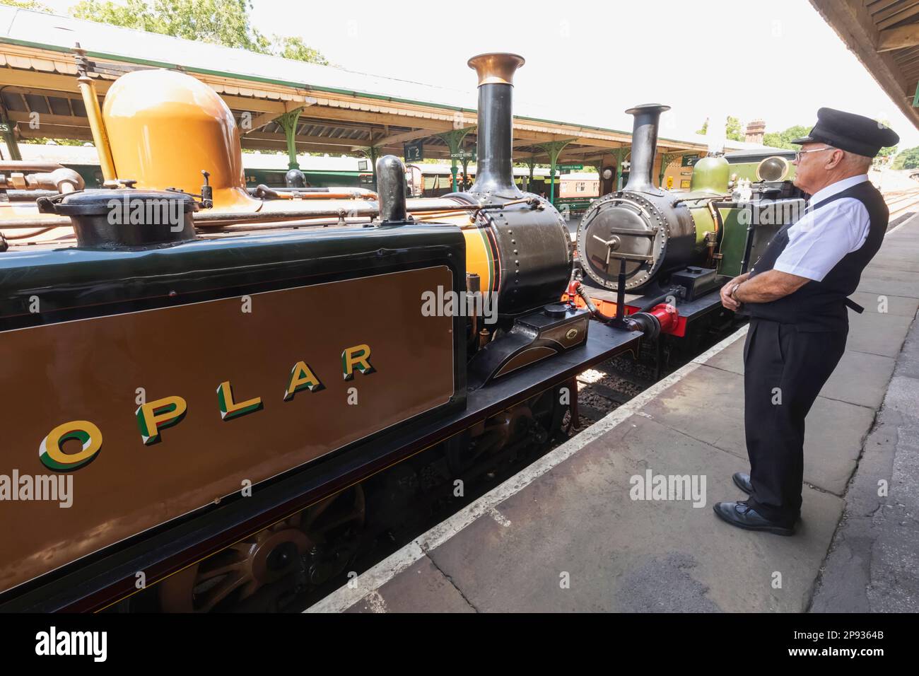 England, Sussex, Bluebell Railway, Horsted Keynes Station, Steam Train ...