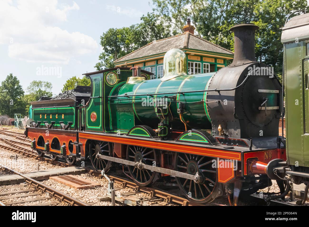 England, Sussex, Bluebell Railway, Horsted Keynes Station, Steam Train ...