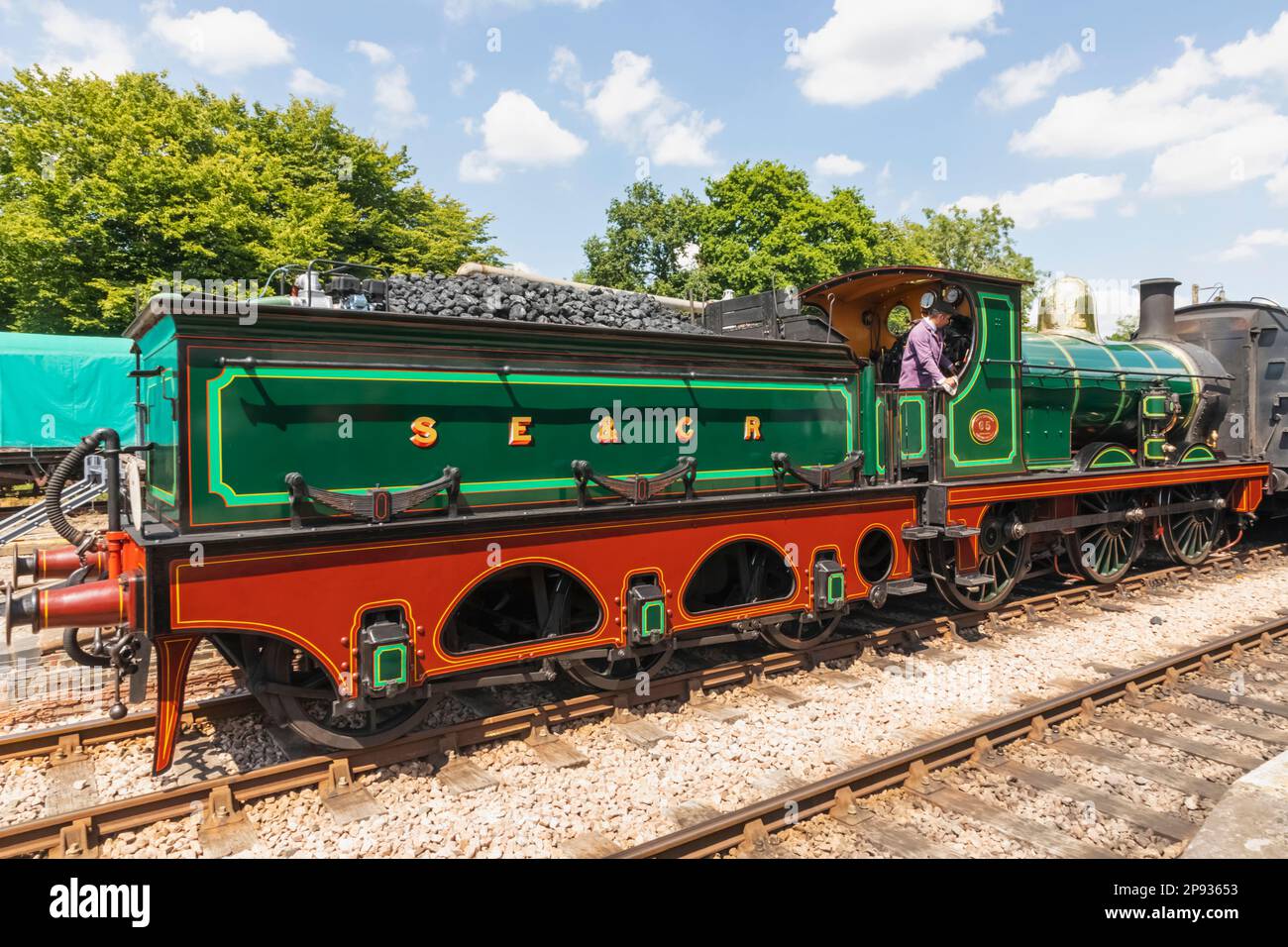England, Sussex, Bluebell Railway, Horsted Keynes Station, Steam Train ...