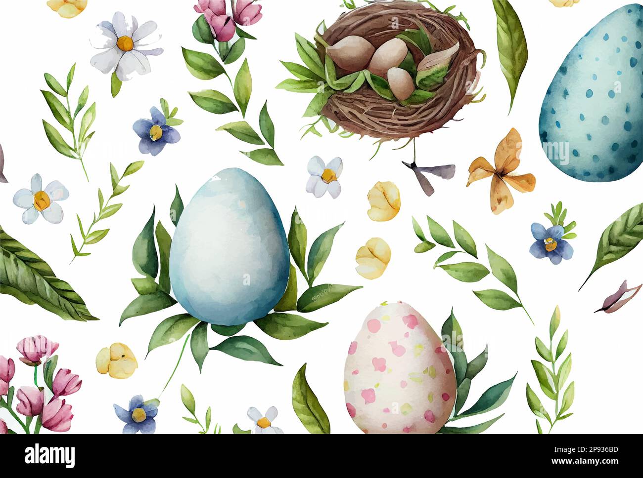 vector illustration of easter theme pattern for fabric print, wrapping ...