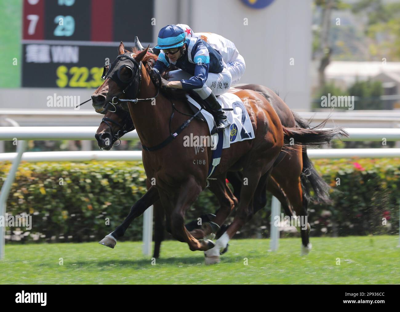 Race 3, DUKE WAI(2), ridden by Jerry Chau Chun-lok, won the class 1 ...
