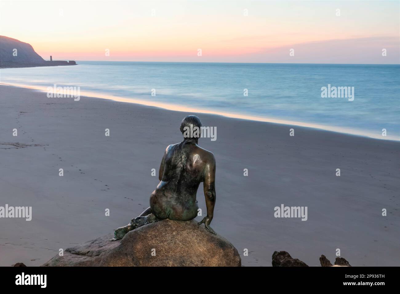 England, Kent, Folkestone, Sunny Sands Beach, Sculpture of Georgina ...