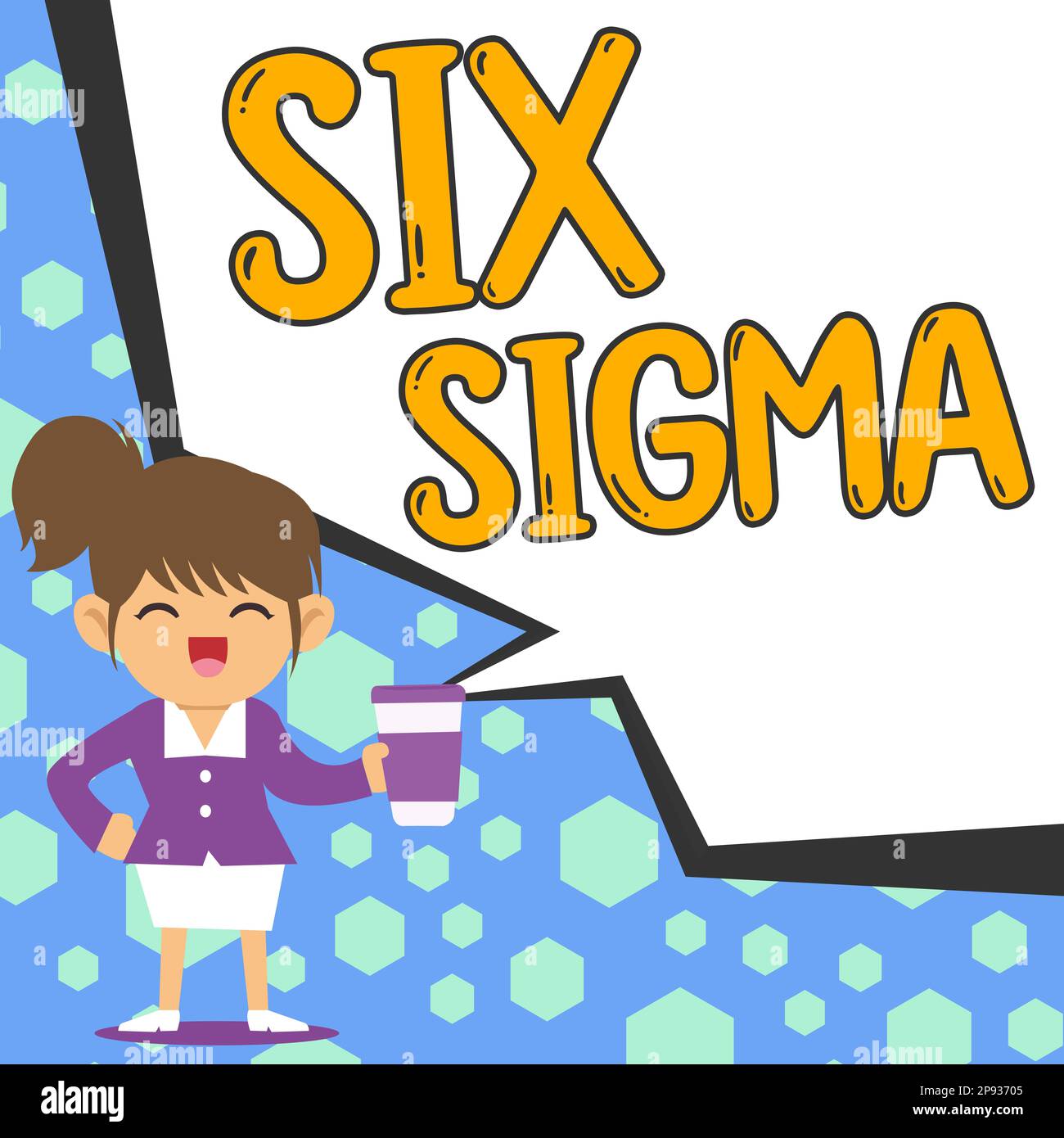 Text sign showing Six Sigma. Word for management techniques to improve ...