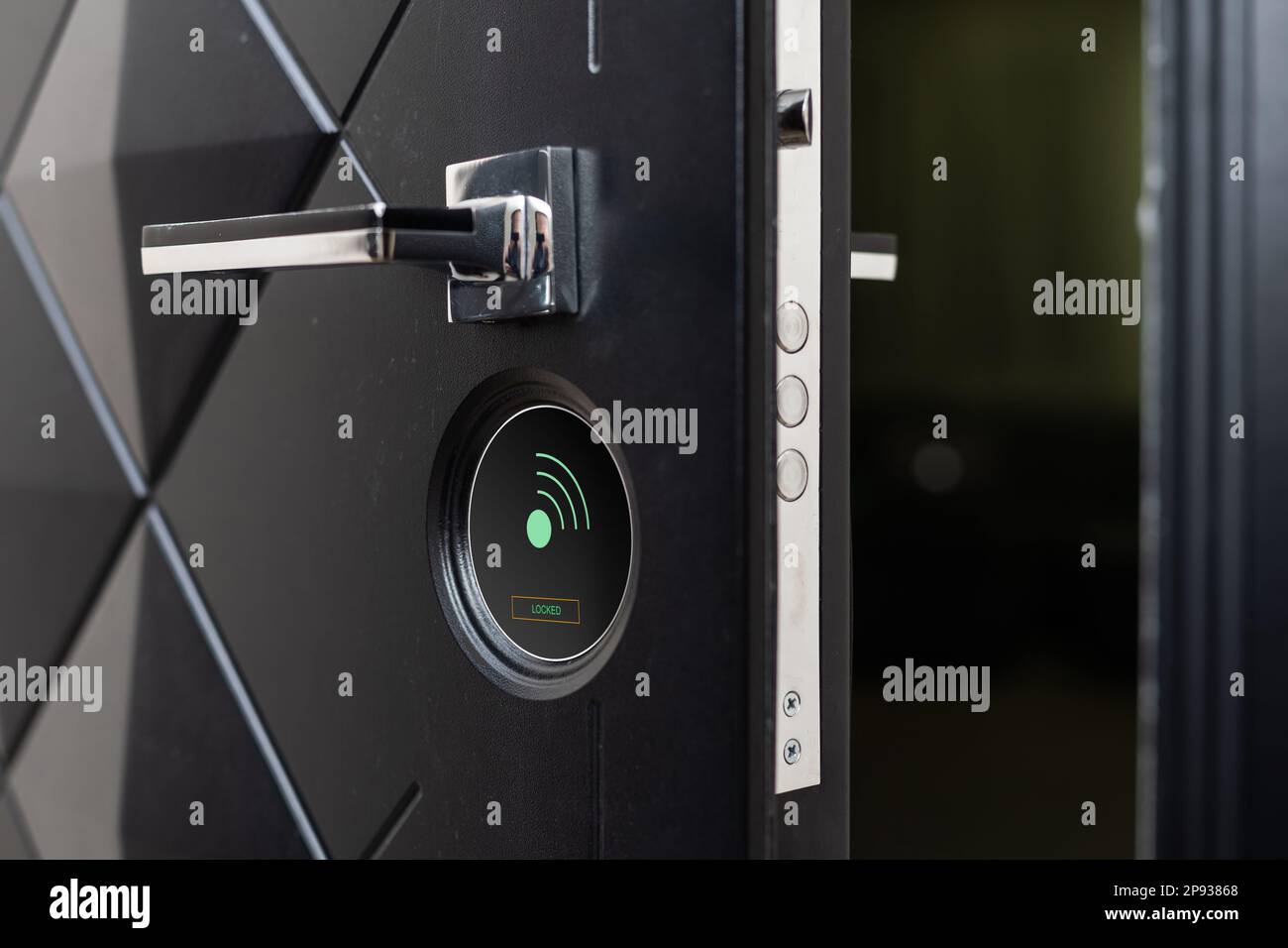 Door handle cross-section and lock Stock Photo - Alamy
