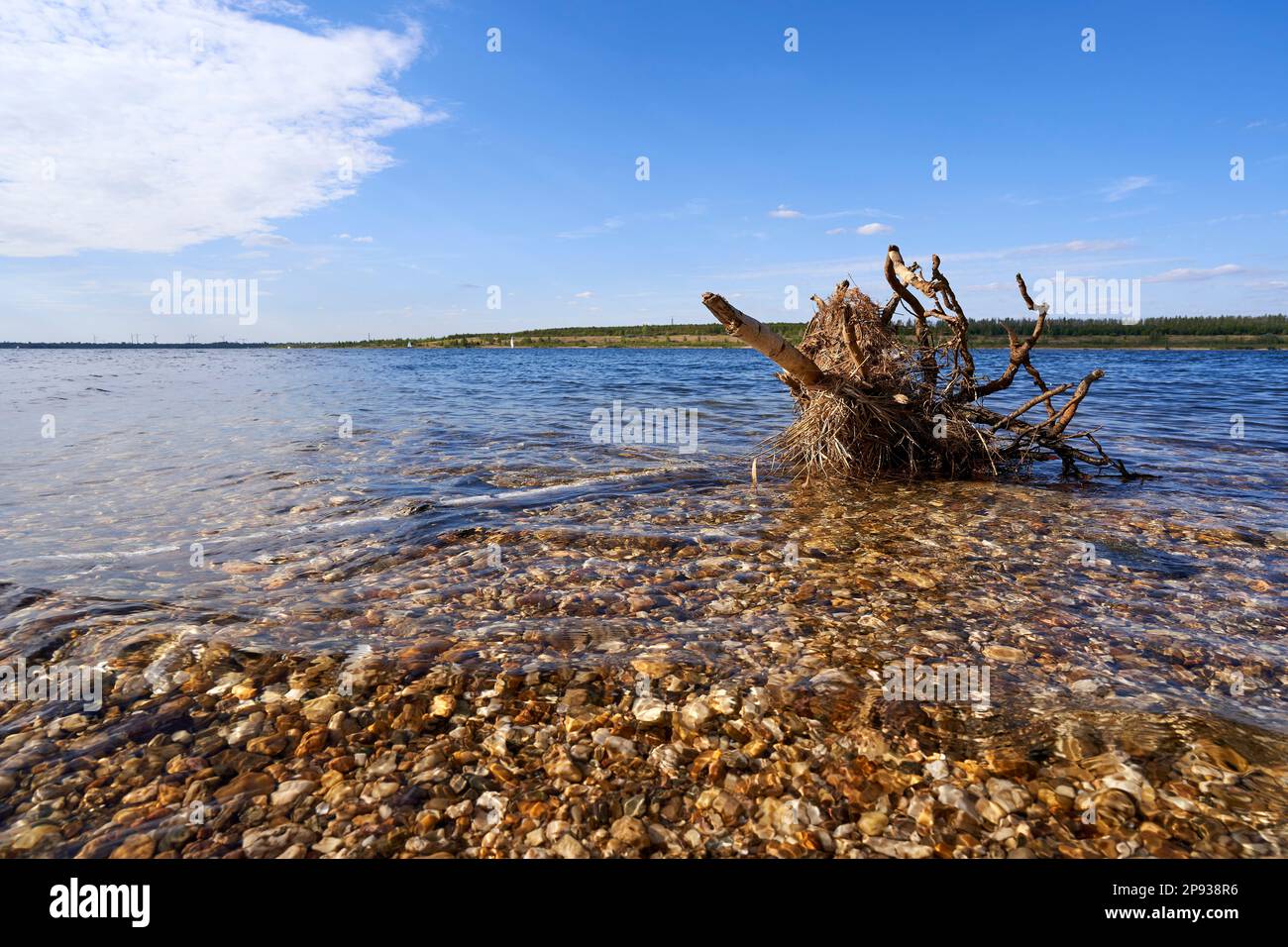 Zwenkauer See, the largest lake in the Leipziger Neuseenland, city of ...