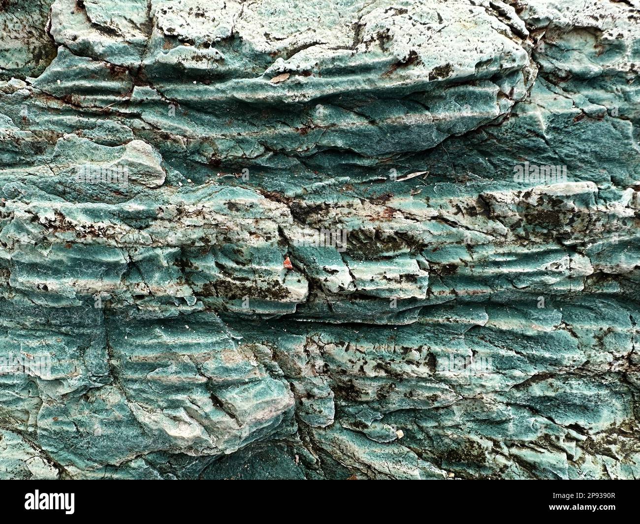 Texture image of blue azurite ore stone surface. Abstract nature ...