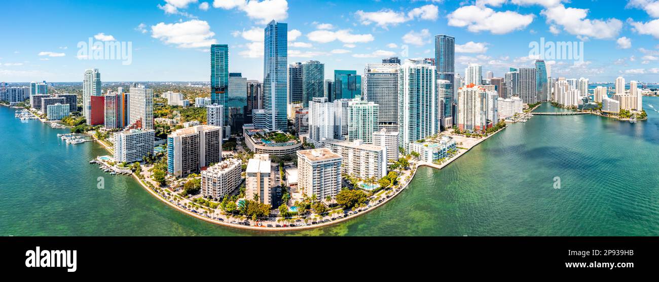 Aerial panorama of Miami, Florida Stock Photo - Alamy