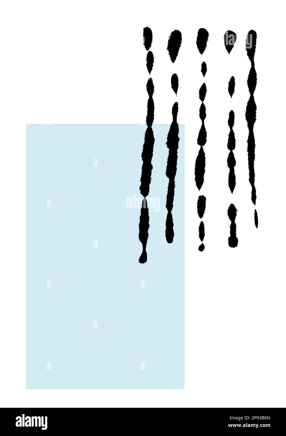 Beautiful image of light blue rectangle and black lines Stock Photo - Alamy