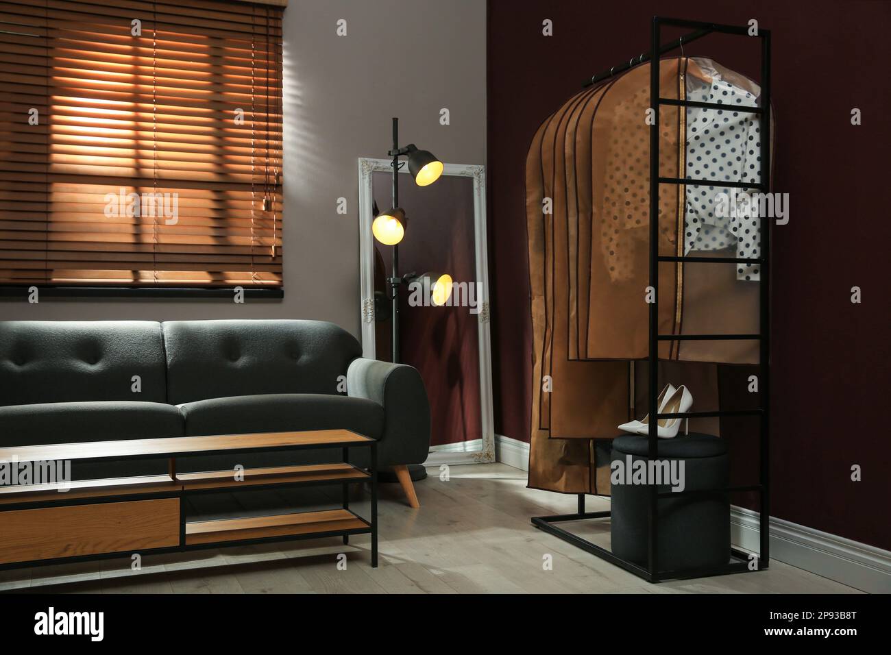 Garment bag in closet hi-res stock photography and images - Alamy