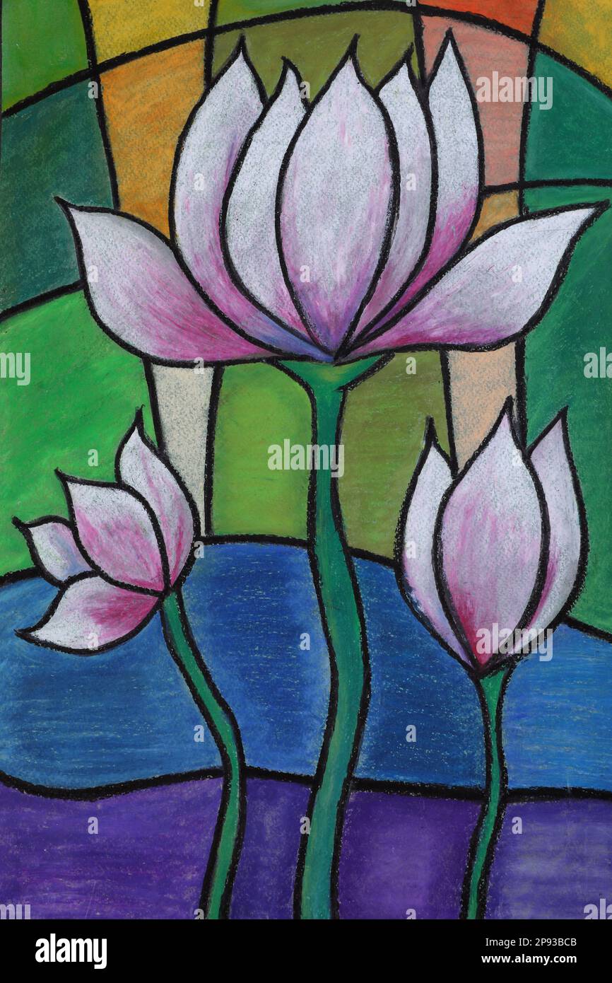 Lotus Drawing Pastel at Ethan Fuhrman blog
